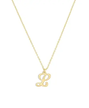SET & STONES Gianna Initial Necklace Letter - L