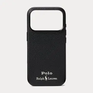 Ralph Lauren Leather Magsafe Iphone 17 Pro Case - Black