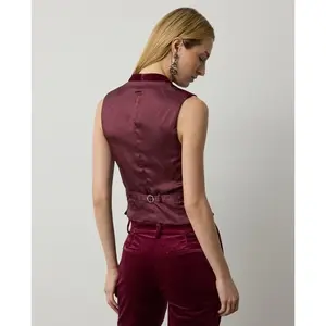 Ralph Lauren Jaiden Stretch Velvet Vest