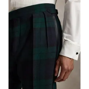 Ralph Lauren Plaid Tuxedo Trouser