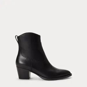 Ralph Lauren Harpher Calfskin Bootie - Black