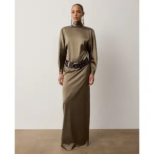 Ralph Lauren Candi Satin Evening Dress