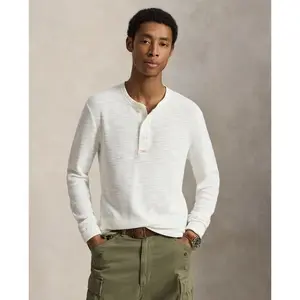 Ralph Lauren Waffle-knit Henley Shirt - Nevis
