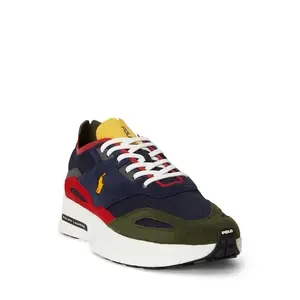 Ralph Lauren Boerum Suede-paneled Knit Sneaker