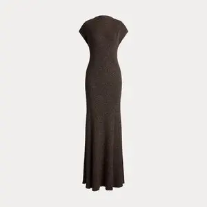 Ralph Lauren Windi Silk-blend Mouliné Day Dress - Chocolate