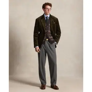 Ralph Lauren Rl67 Corduroy Jacket With Braided Leather Buttons - Dark Loden