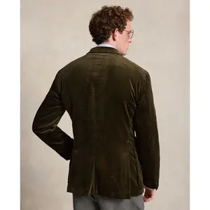 Ralph Lauren Rl67 Corduroy Jacket With Braided Leather Buttons - Dark Loden