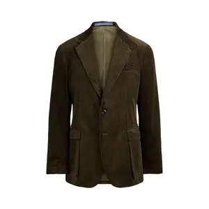 Ralph Lauren Rl67 Corduroy Jacket With Braided Leather Buttons - Dark Loden