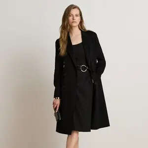 Ralph Lauren Double-breasted Wool-blend Coat - Black