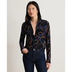 Ralph Lauren Belting-print Stretch Jersey Shirt