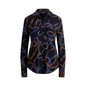 Ralph Lauren Belting-print Stretch Jersey Shirt