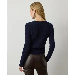 Ralph Lauren Cable-knit Cashmere Crewneck Sweater - Evening Blue