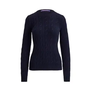 Ralph Lauren Cable-knit Cashmere Crewneck Sweater - Evening Blue