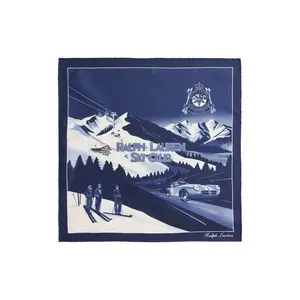 Ralph Lauren Ski-print Silk Pocket Square