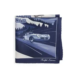 Ralph Lauren Ski-print Silk Pocket Square