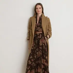 Ralph Lauren Floral Chiffon Shirtdress - Brown Multi