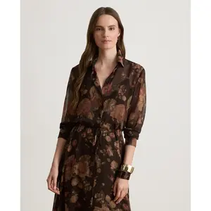 Ralph Lauren Floral Chiffon Shirtdress