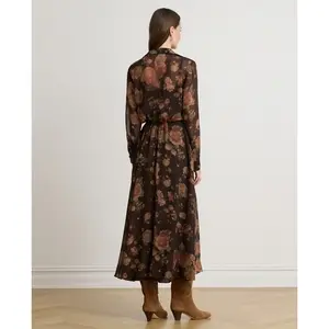 Ralph Lauren Floral Chiffon Shirtdress