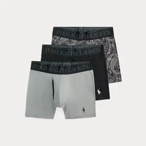 Ralph Lauren 4d-flex Microfiber Boxer Brief 3-pack - Black Multi