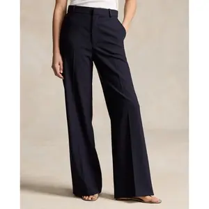 Ralph Lauren Stretch Wool Faille Wide-leg Pant