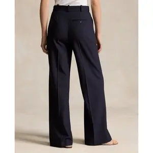 Ralph Lauren Stretch Wool Faille Wide-leg Pant