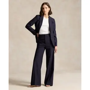 Ralph Lauren Stretch Wool Faille Wide-leg Pant