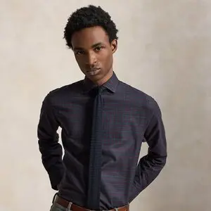 Ralph Lauren Classic Fit Checked Twill Shirt - Wine Forest Multi