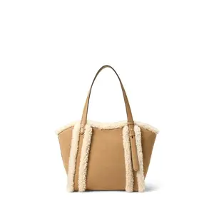 Ralph Lauren Shearling-trim Small Tasha Tote Bag