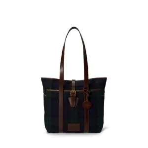 Ralph Lauren Heritage Plaid Tweed Tote
