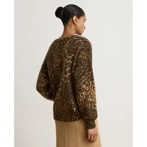 Ralph Lauren Ocelot-print Crewneck Sweater