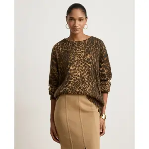 Ralph Lauren Ocelot-print Crewneck Sweater