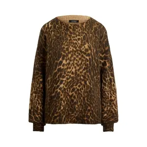 Ralph Lauren Ocelot-print Crewneck Sweater