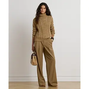 Ralph Lauren Marled Cable-knit Turtleneck Sweater