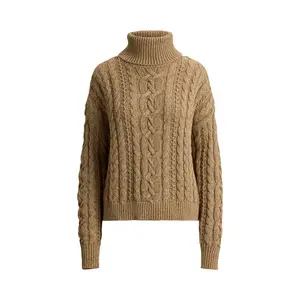 Ralph Lauren Marled Cable-knit Turtleneck Sweater
