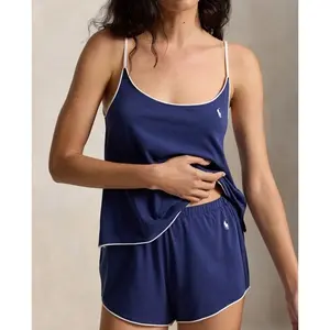 Ralph Lauren Cotton Cami & Short Sleep Set - Navy