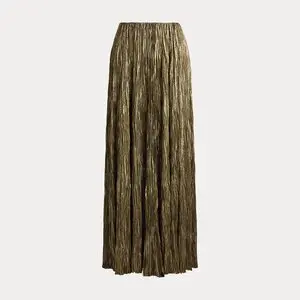 Ralph Lauren Luciana Foiled Brushed Satin Maxiskirt