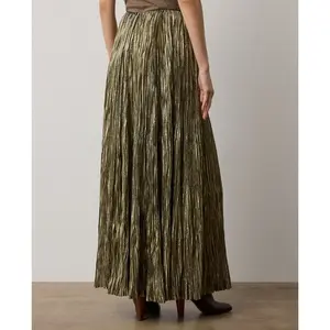 Ralph Lauren Luciana Foiled Brushed Satin Maxiskirt