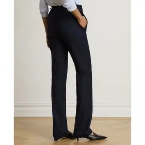 Ralph Lauren Pinstripe Wool-blend Twill Straight Pant