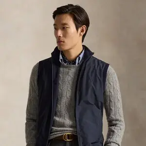 Ralph Lauren Hybrid Mockneck Sweater Vest - Navy Combo