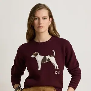 Ralph Lauren Intarsia-knit Cotton Sweater - Dark Garnet Multi