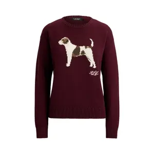 Ralph Lauren Intarsia-knit Cotton Sweater - Dark Garnet Multi