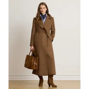 Ralph Lauren Glen Plaid Wool-blend Wrap Maxicoat