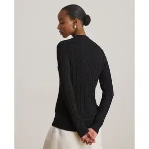 Ralph Lauren Cable-knit V-neck Sweater - Black