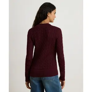 Ralph Lauren Cable-knit Cricket Sweater - Dark Garnet