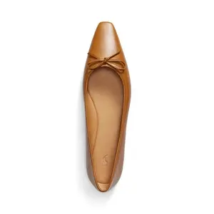 Ralph Lauren Leather Pointed Ballet Flat