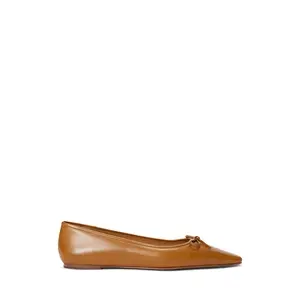Ralph Lauren Leather Pointed Ballet Flat