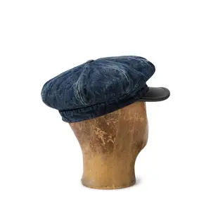 Ralph Lauren Leather-trim Quilted Denim Moto Cap