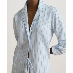 Ralph Lauren Striped Cotton-blend Sateen Sleep Set