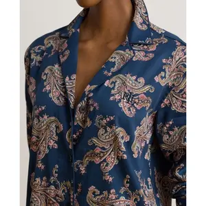 Ralph Lauren Paisley & Floral Sateen Sleep Shirt