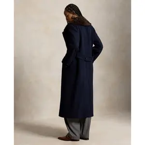 Ralph Lauren Shearling-collar Wool Melton Peacoat